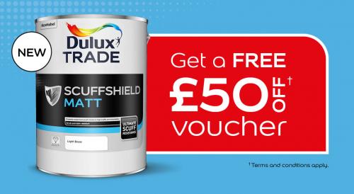 £50 off Dulux Trade Scuffshield Matt offer - Painting and Decorating ...